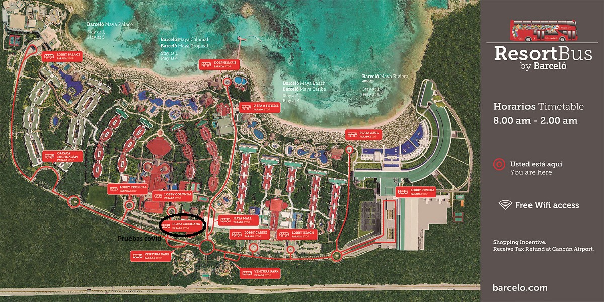 Barcelo Maya Caribe And Beach Map